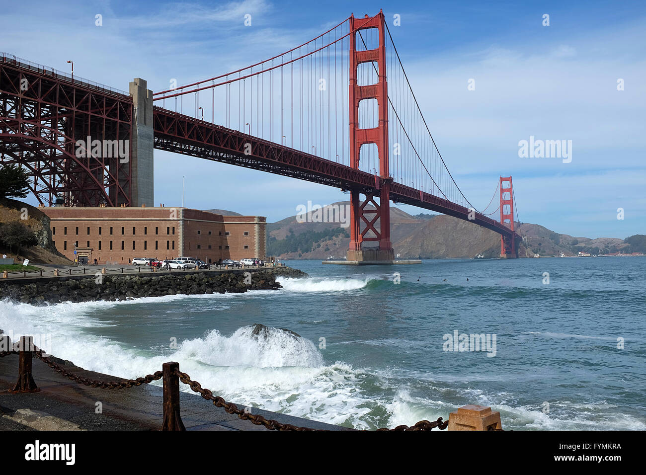 View of Fort Point and the Golden Gate Bridge Stock Photo - Alamy