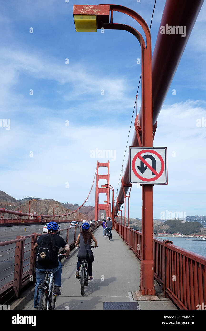 Bike Path on the Golden gate Bridge Stock Photo - Alamy