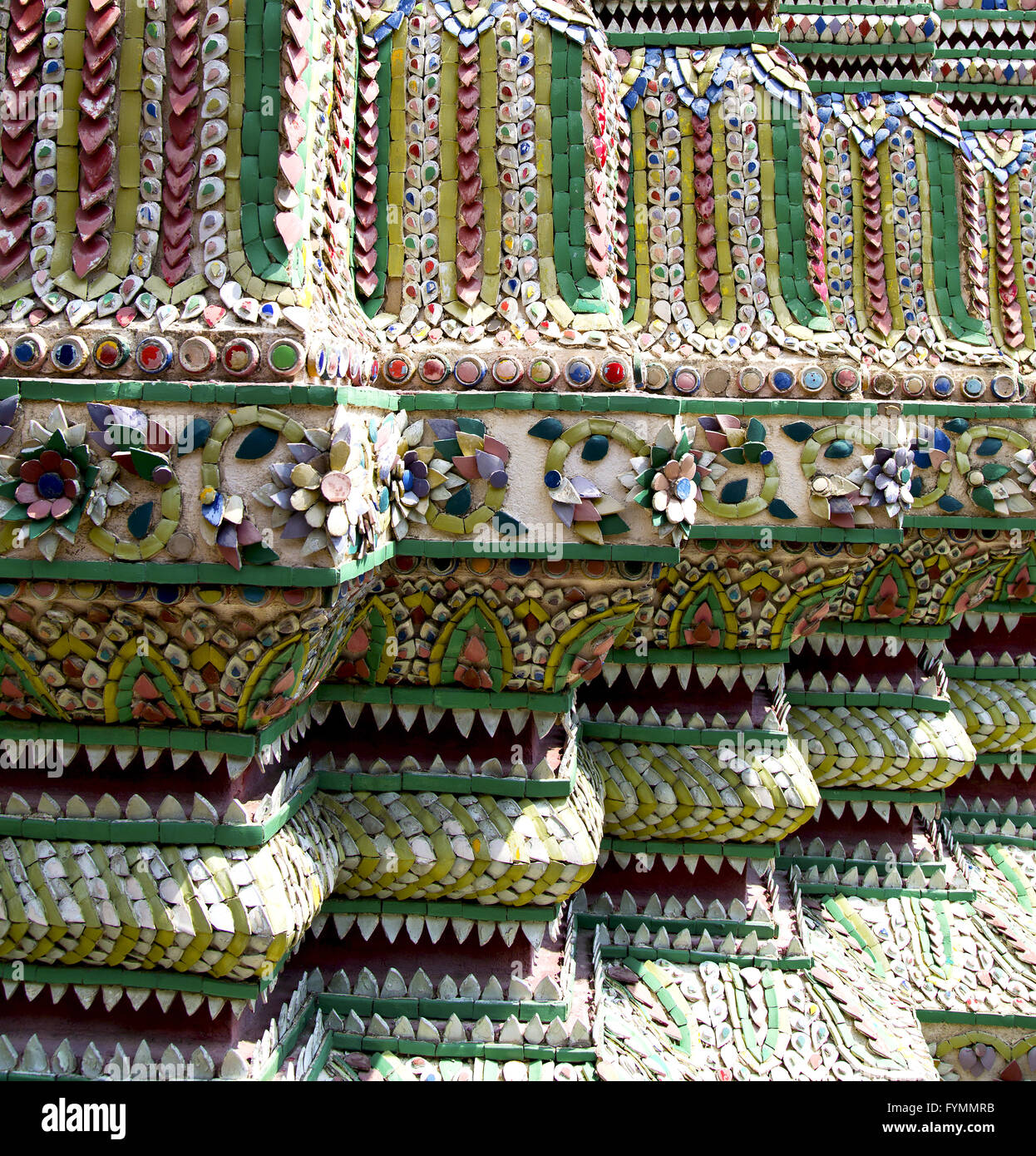 thailand colored column ceramic bangkok Stock Photo - Alamy