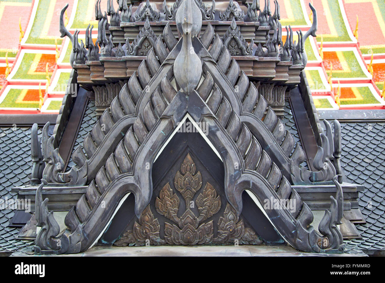 roof temple in bangkok thailand the temple Stock Photo - Alamy