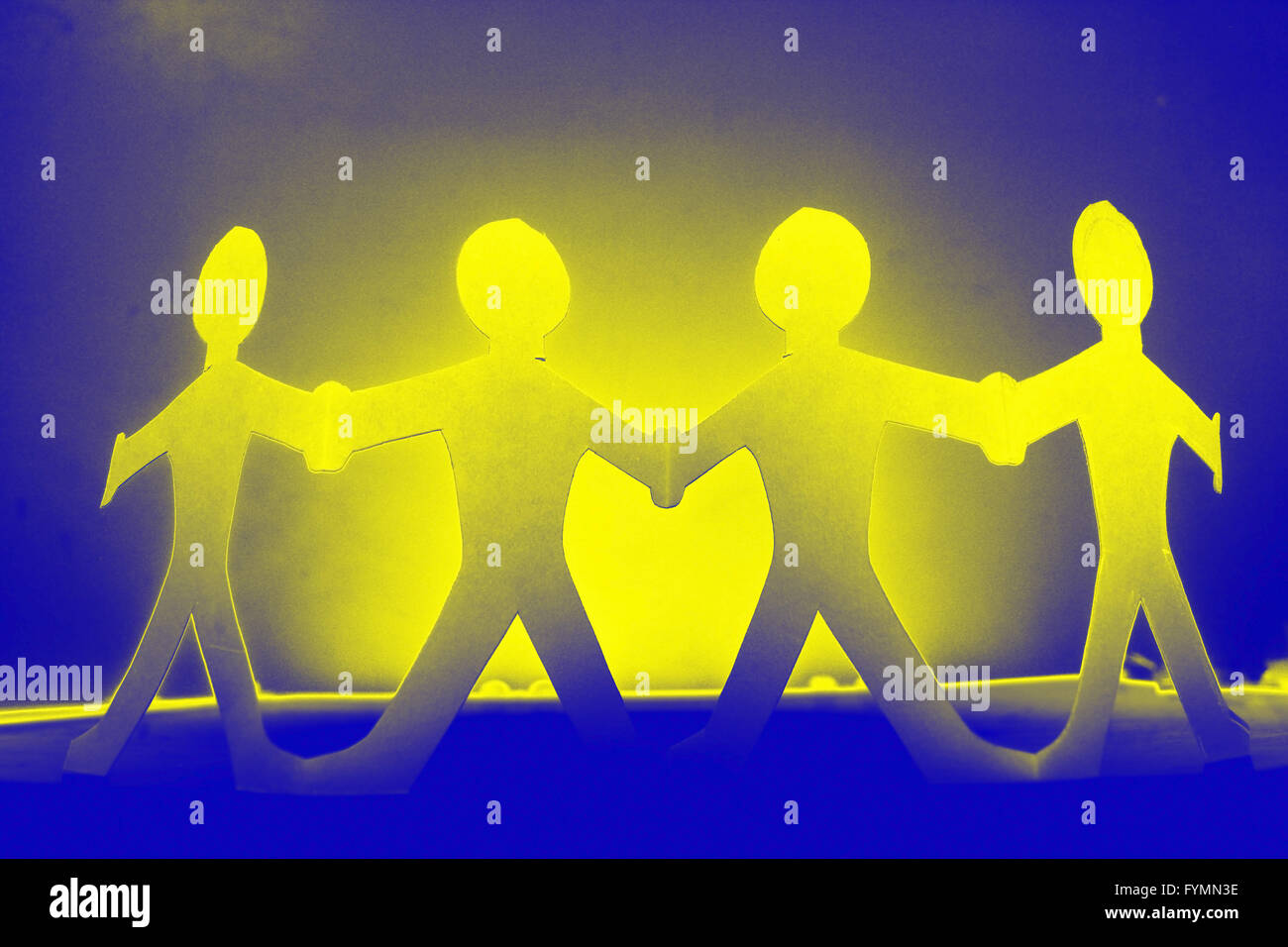 Stick men holding hands hi-res stock photography and images - Alamy