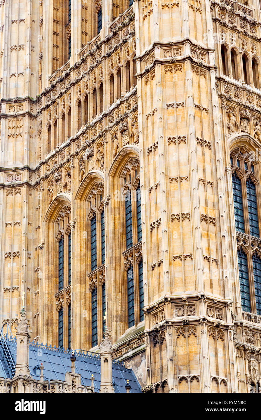 old in london window structure and reflex Stock Photo - Alamy