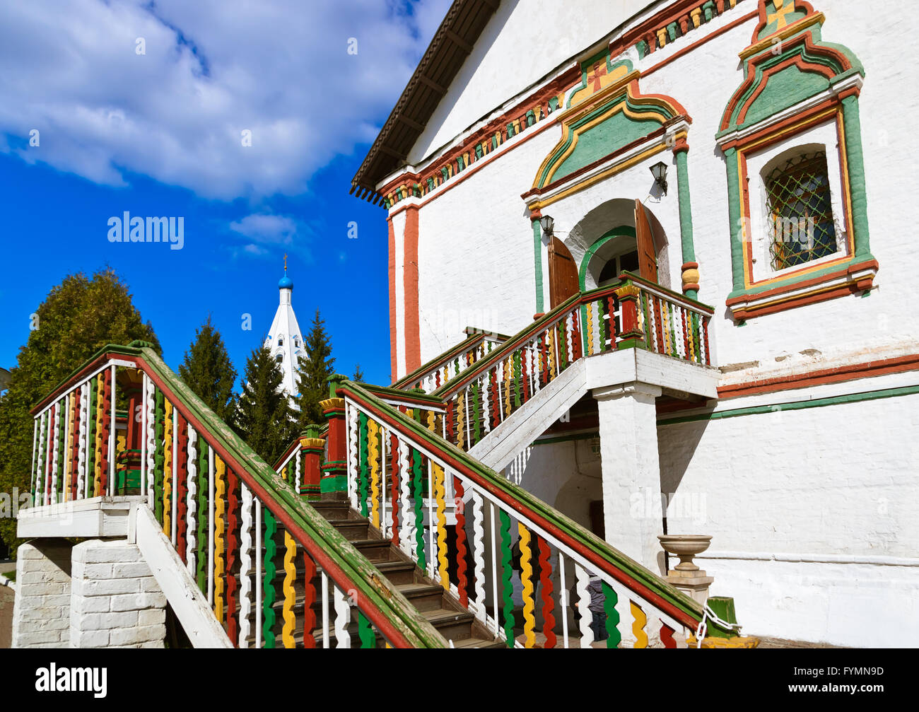 Carved stairs to church in Kolomna Kremlin - Moscow region - Russia ...