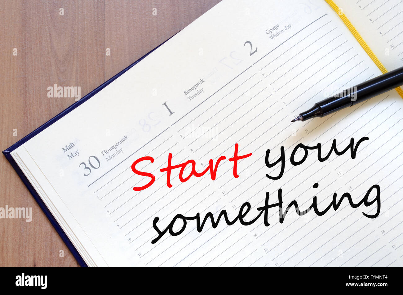 Start your something text concept Stock Photo - Alamy