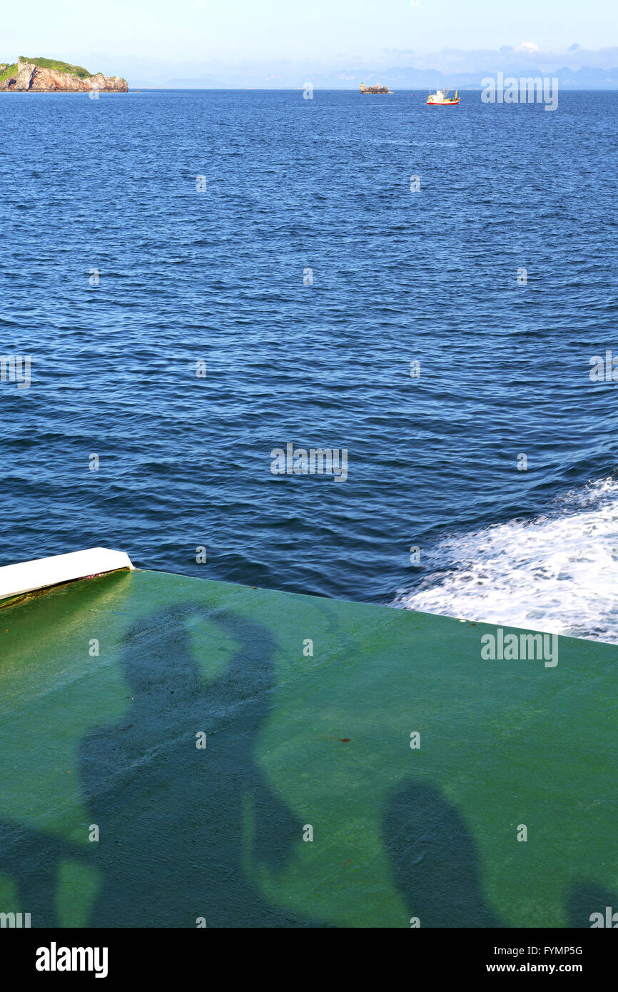 blue lagoon stone in thailand kho tao boat prow Stock Photo - Alamy