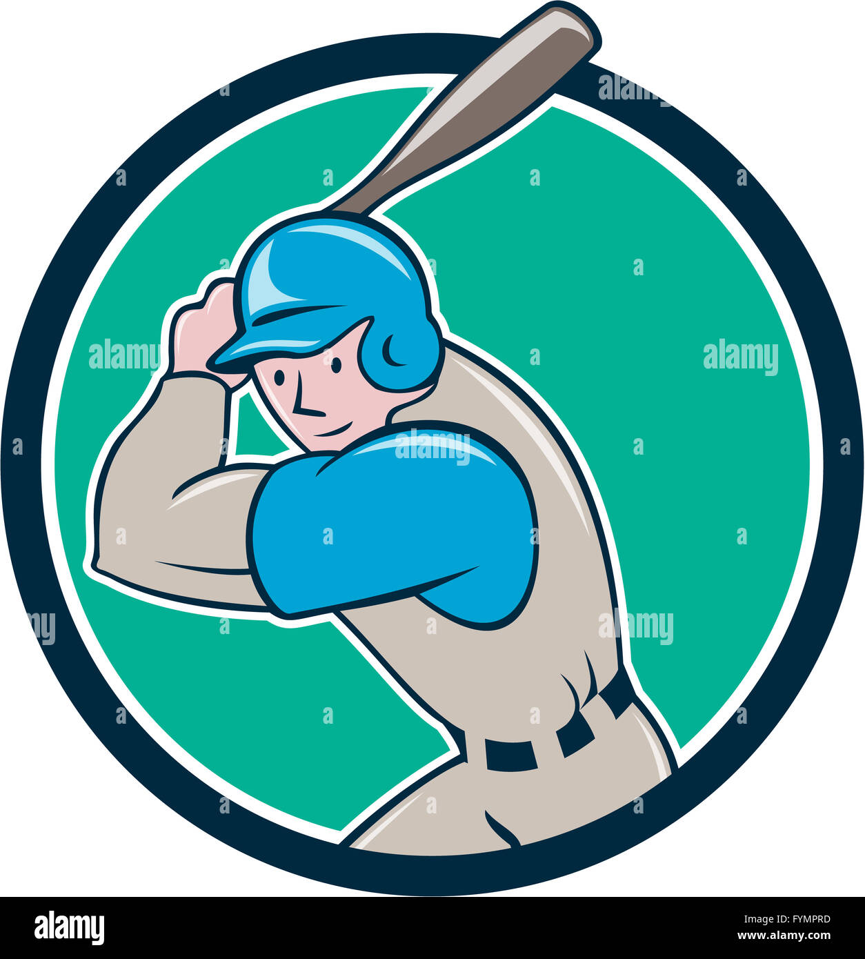 Baseball Player Batting Circle Cartoon Stock Photo - Alamy