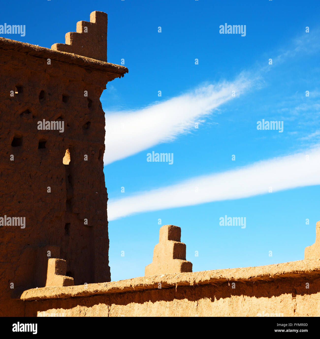 moroccan old wall and brick in antique city Stock Photo - Alamy