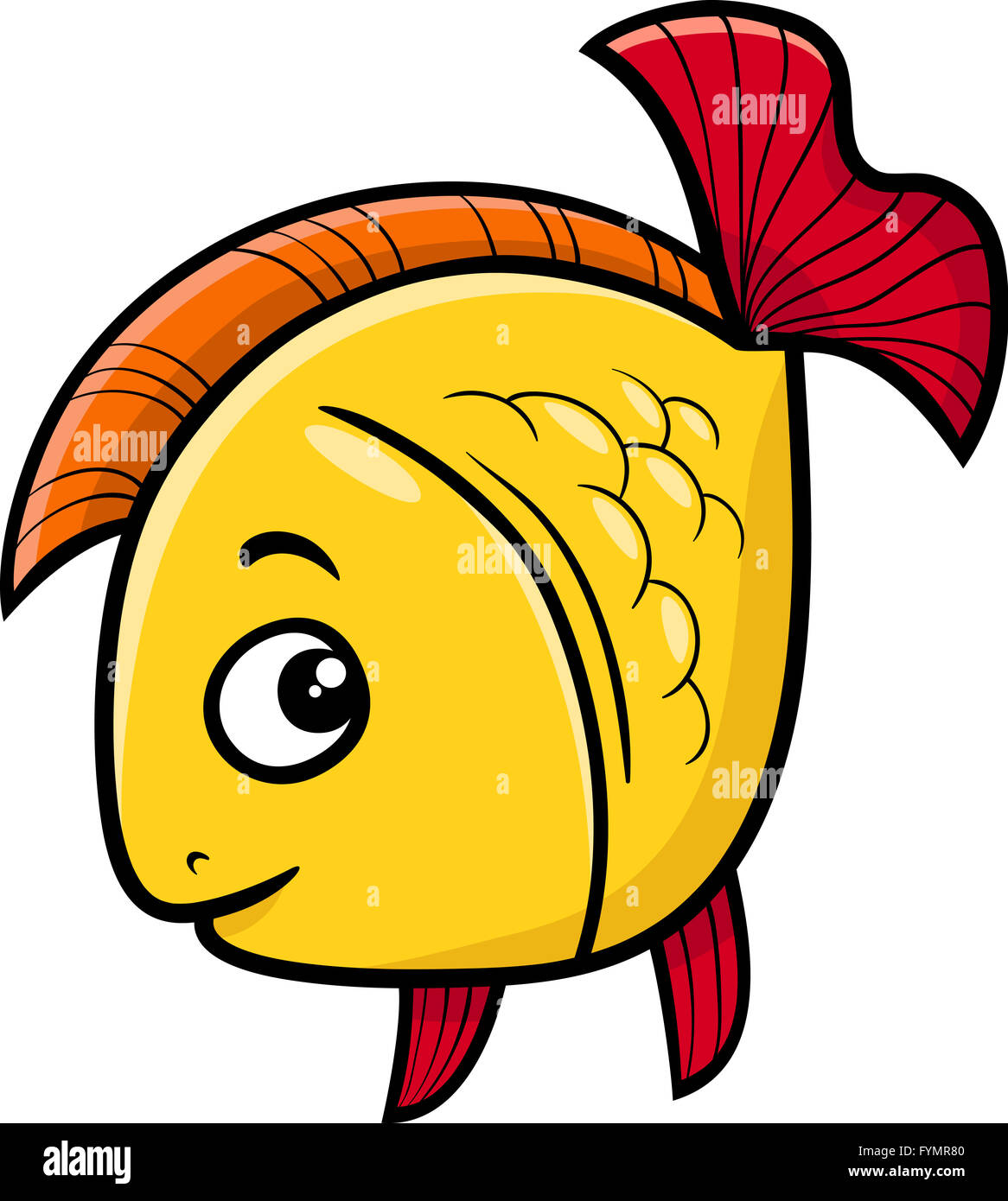 Golden fish cartoon hi-res stock photography and images - Alamy