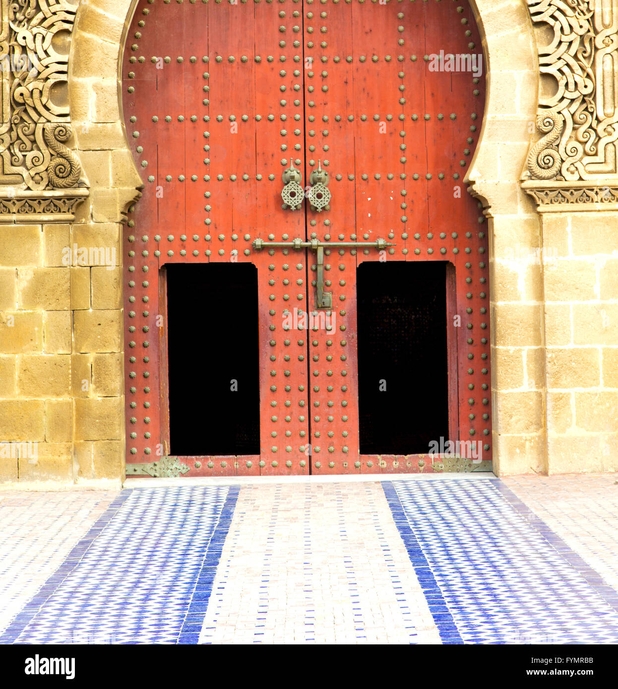 historical in antique building door morocco style africa wood and metal ...