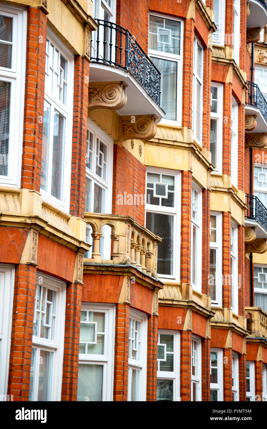 in europe london old brick wall and window Stock Photo - Alamy