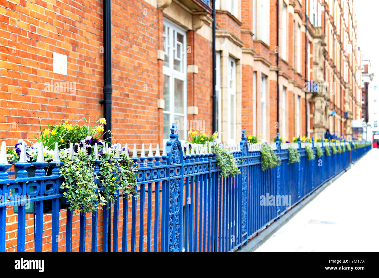 old window in europe london red brick wall and historical Stock Photo ...