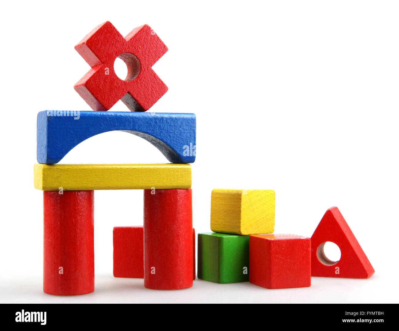 Wooden building blocks Stock Photo - Alamy