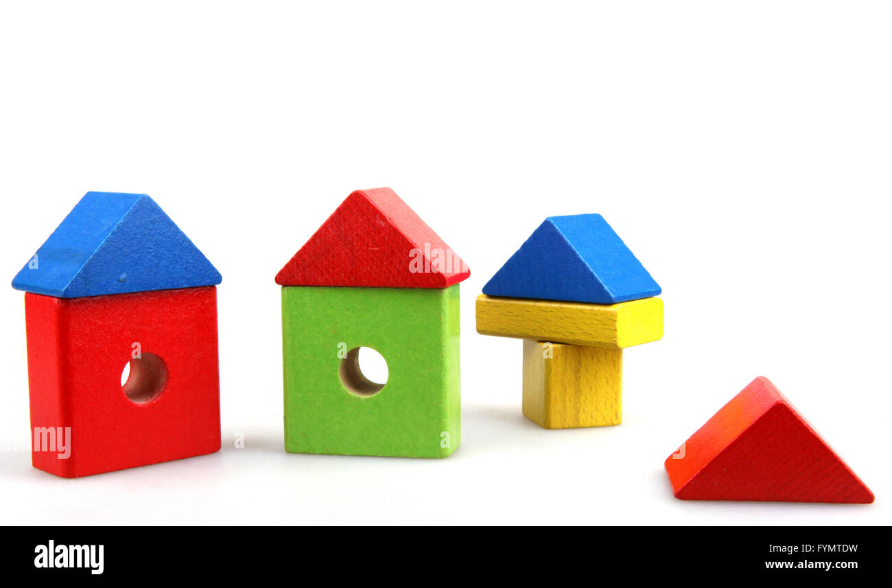 Wooden building blocks Stock Photo - Alamy