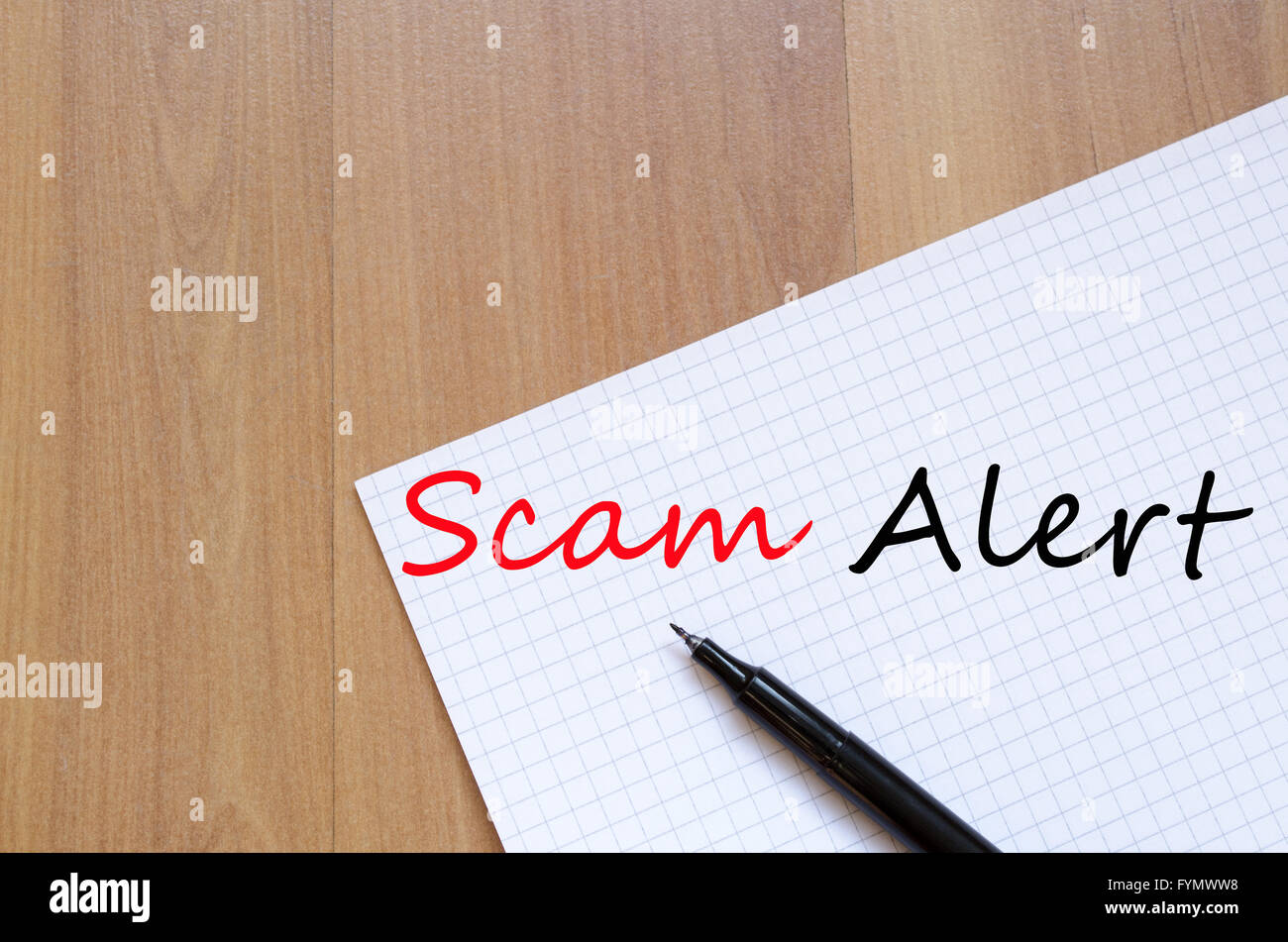 Scam Alert Concept Stock Photo - Alamy