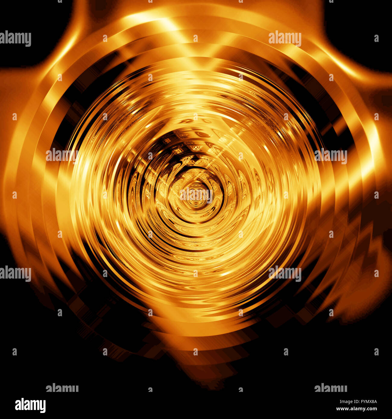 Abstract golden disk for poster and music background Stock Photo - Alamy