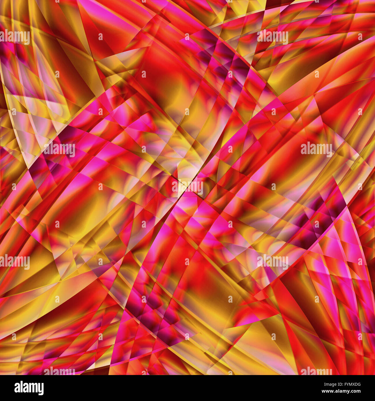 Abstract old chaotic pattern with colorful translucent curved lines ...