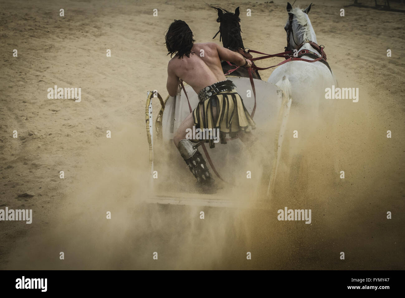 Conflict, chariot race in a Roman circus, gladiators and slaves ...