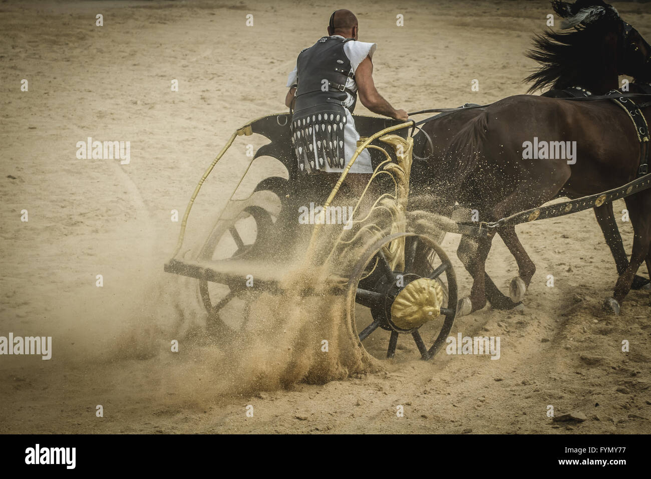 Games of thrones, chariot race in a Roman circus, gladiators and slaves ...