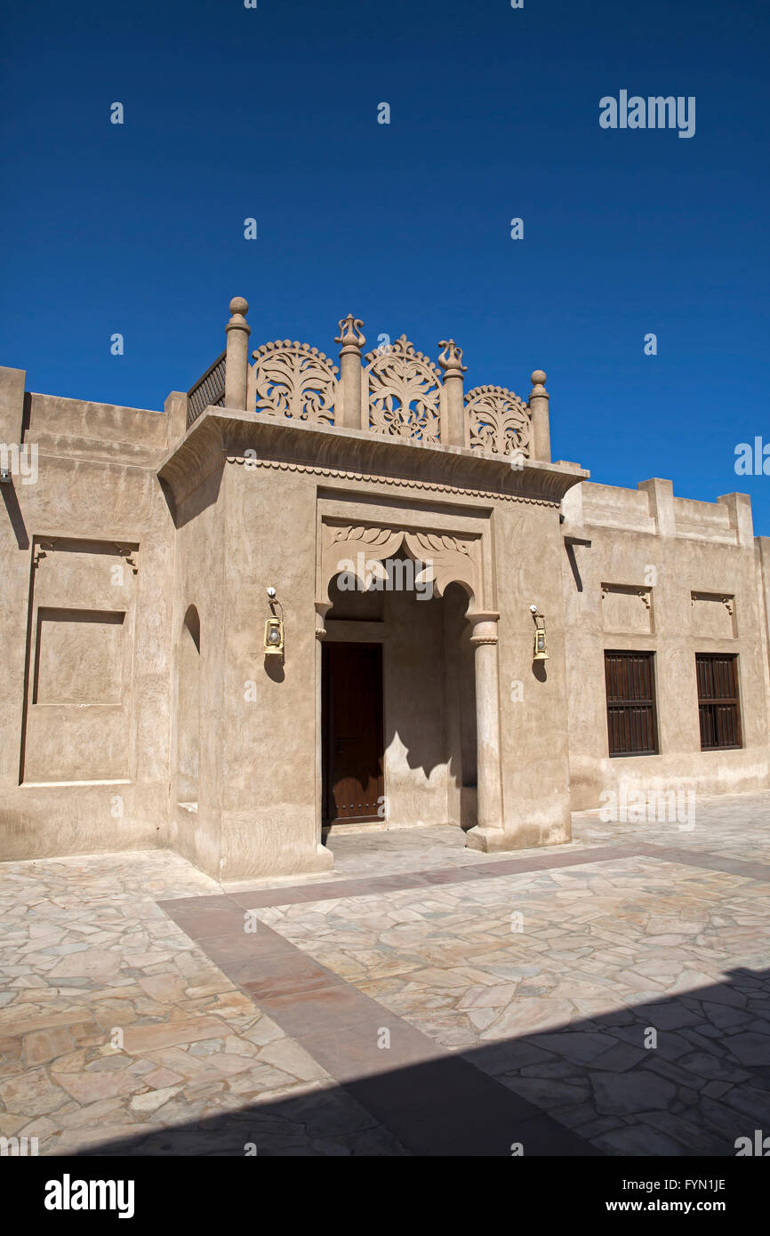 Buildings in the Sikka area, the oldest area, of Dubai UAE Stock Photo ...