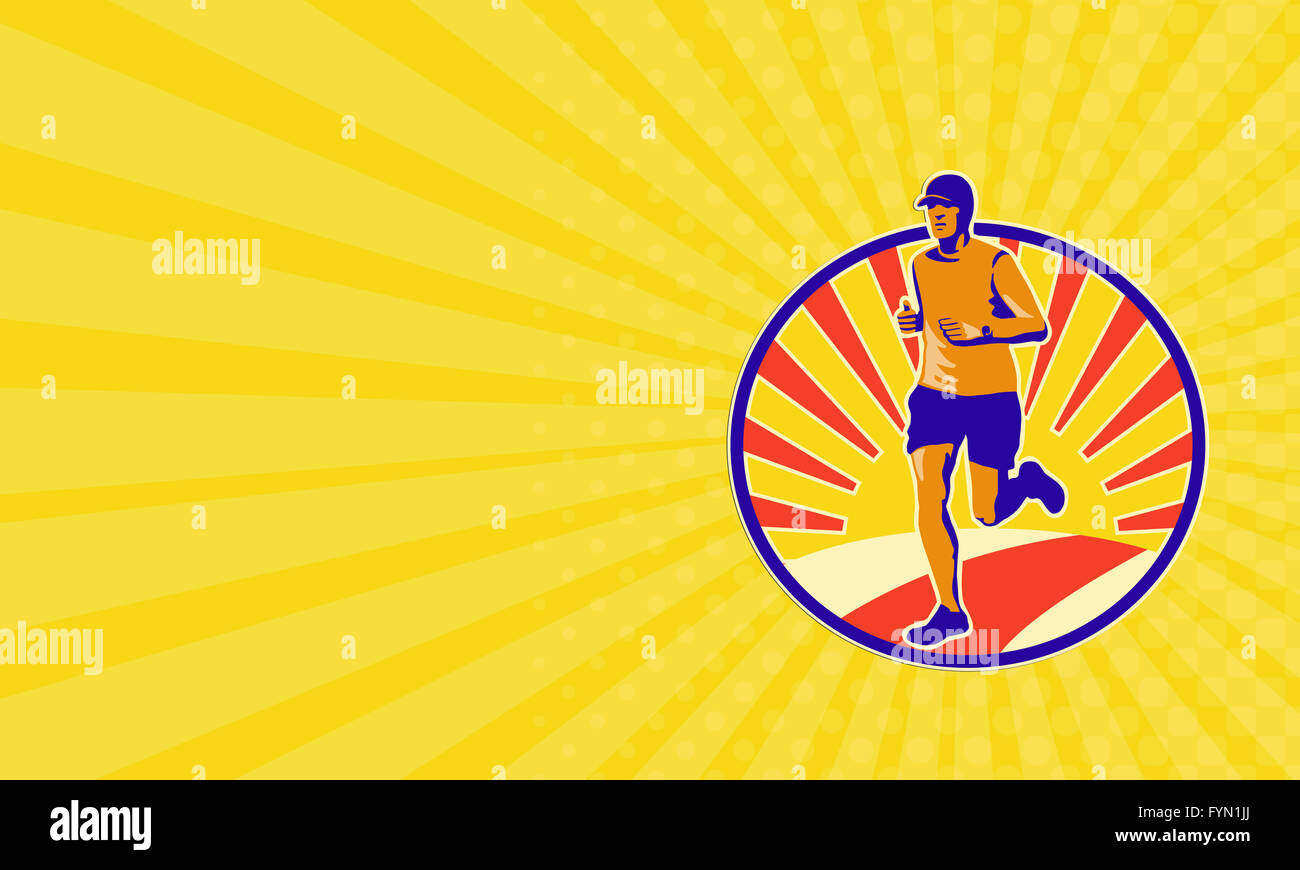 Business card Marathon Runner Athlete Running Stock Photo - Alamy
