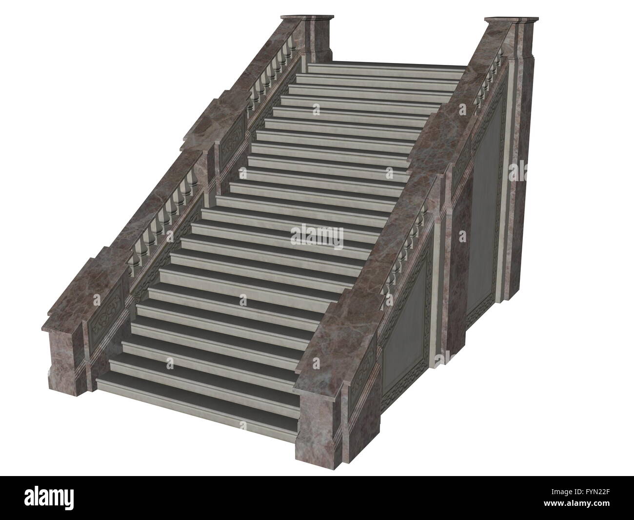Stairs - 3D render Stock Photo - Alamy