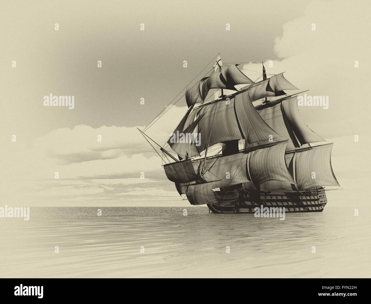 3d digital render sailing hi-res stock photography and images - Alamy
