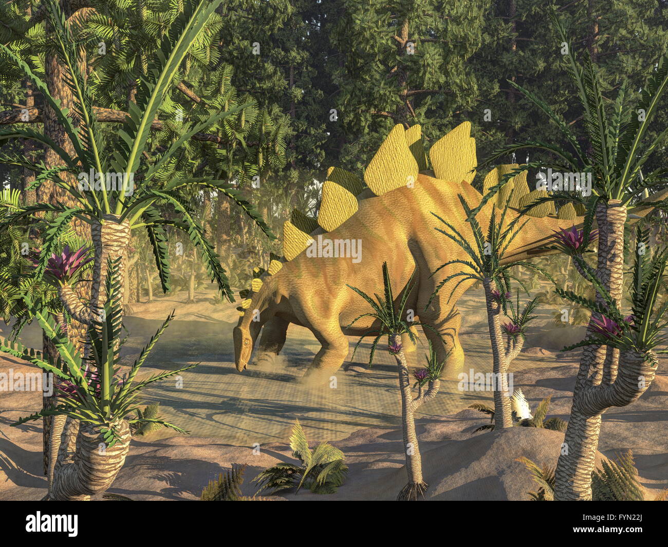 Stegosaurus forest hi-res stock photography and images - Alamy