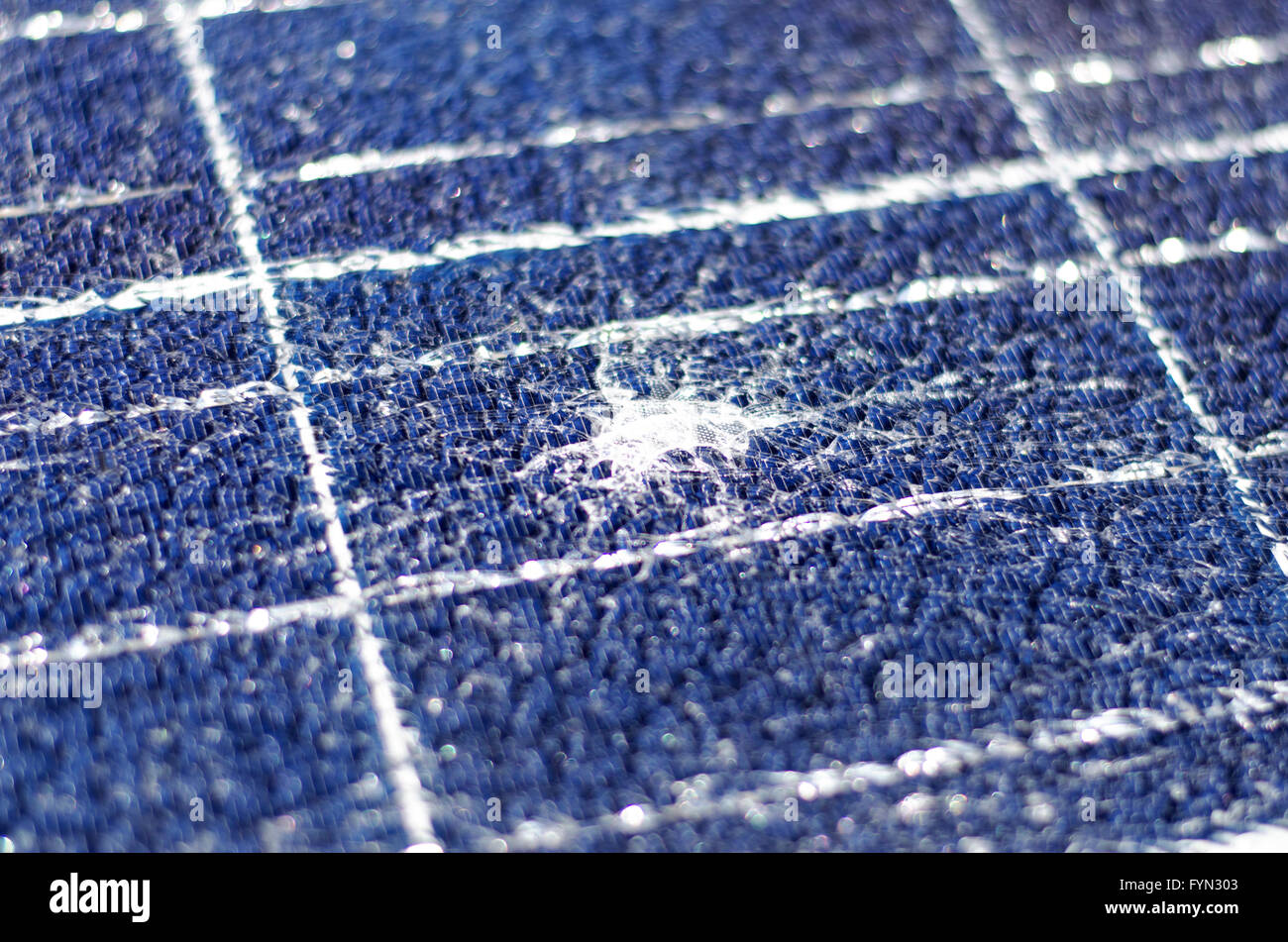 Broken solar panel Stock Photo - Alamy