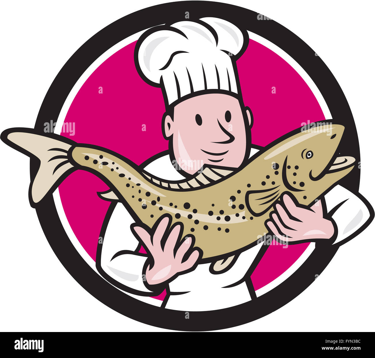 Cartoon illustration trout hi-res stock photography and images - Alamy