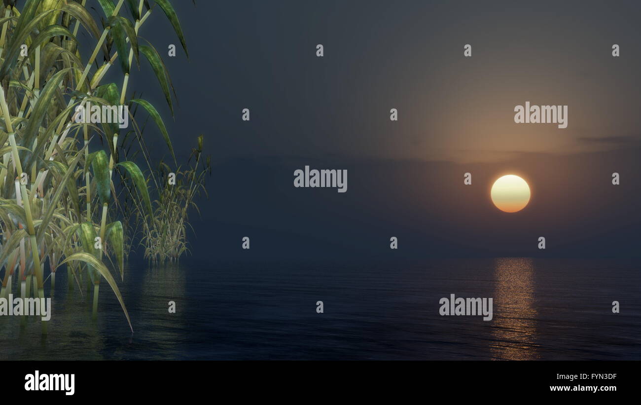 Peaceful nature - 3D render Stock Photo - Alamy