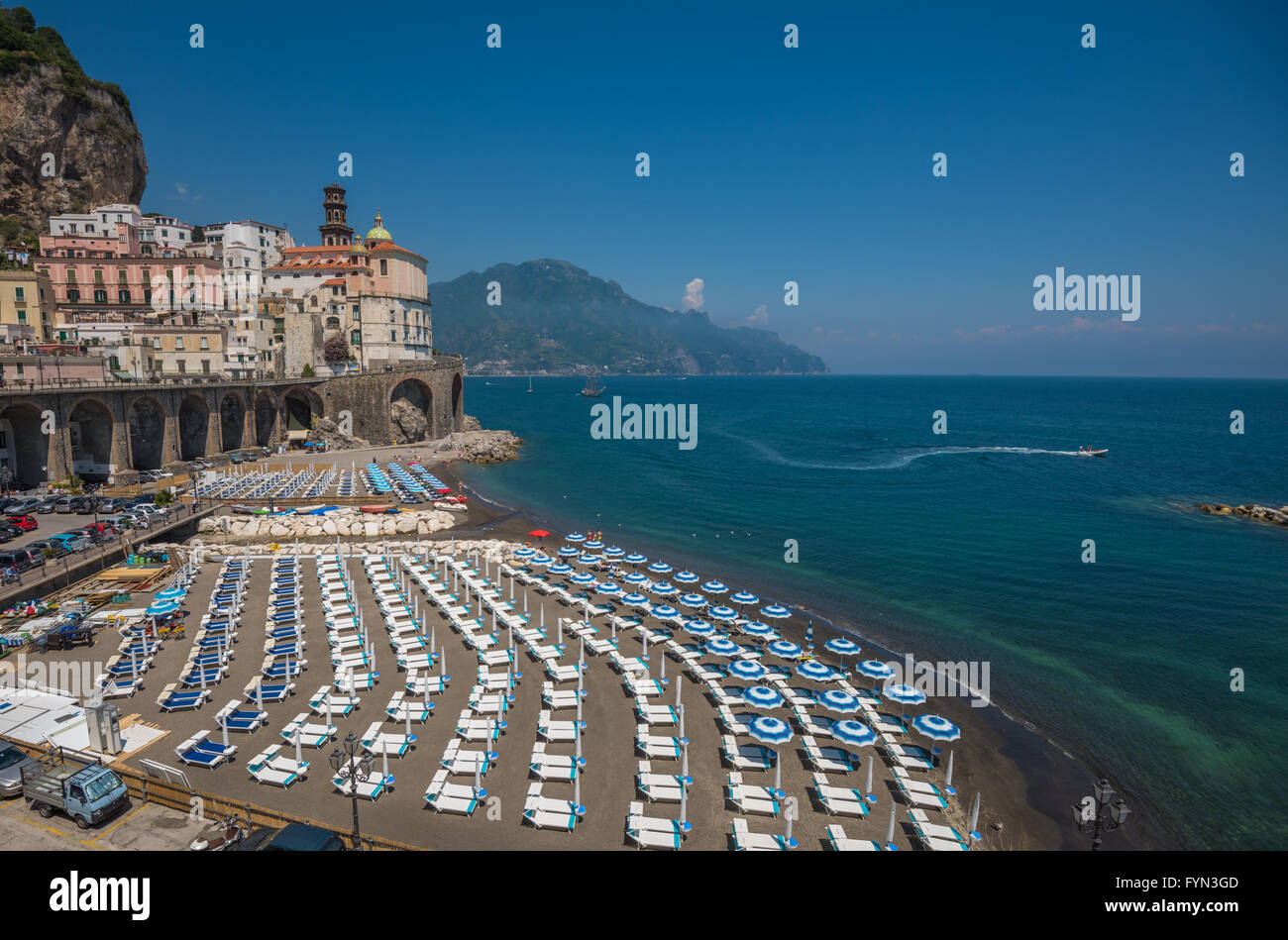 Panoramic view of Atrani, the Amalfi Coast, Italy Stock Photo - Alamy