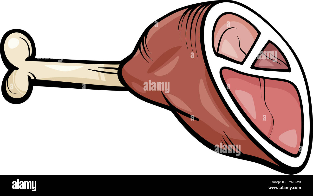 ham meat cartoon clip art Stock Photo - Alamy