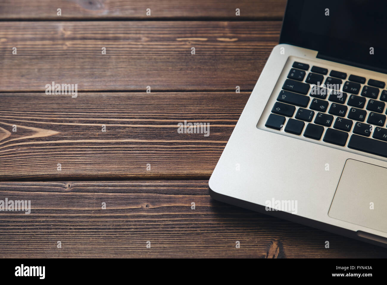 Laptop on the desk Stock Photo - Alamy