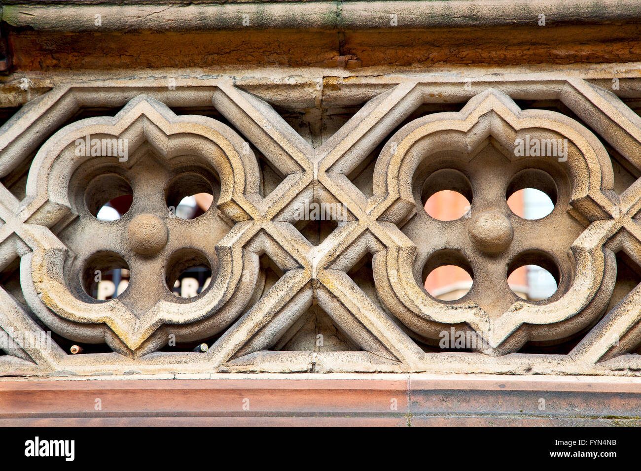 exterior old architecture in wall and history Stock Photo - Alamy