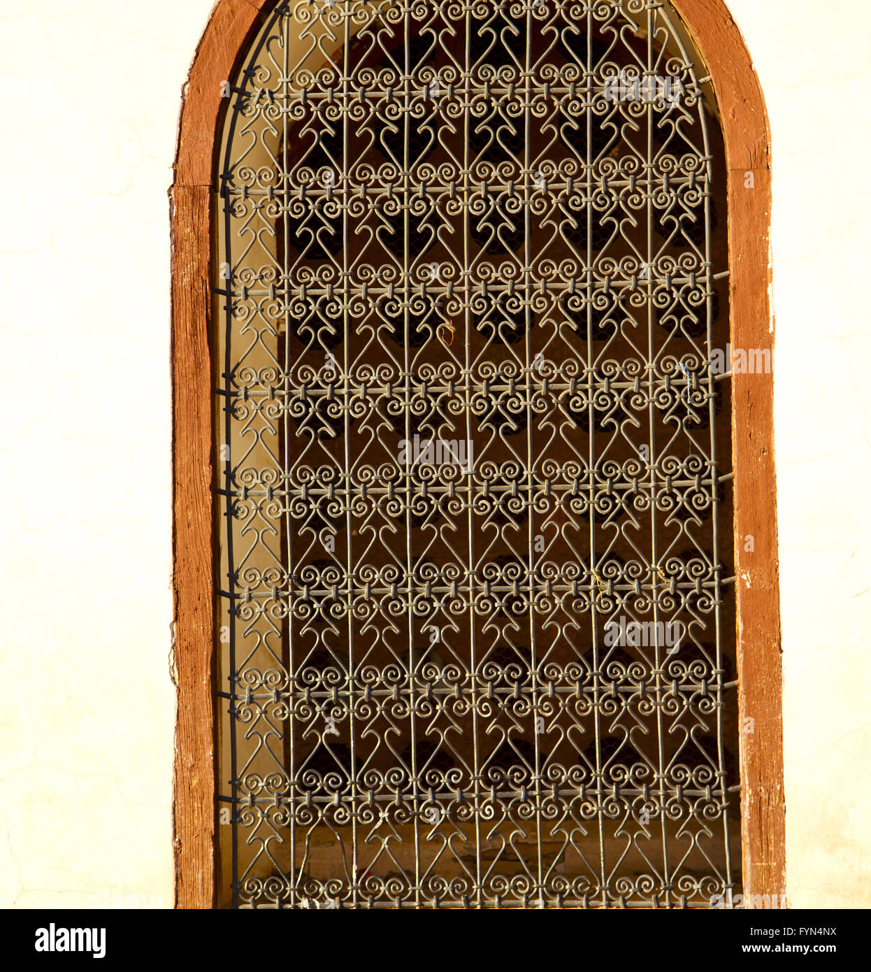window in morocco africa and old construction wal brick historical ...