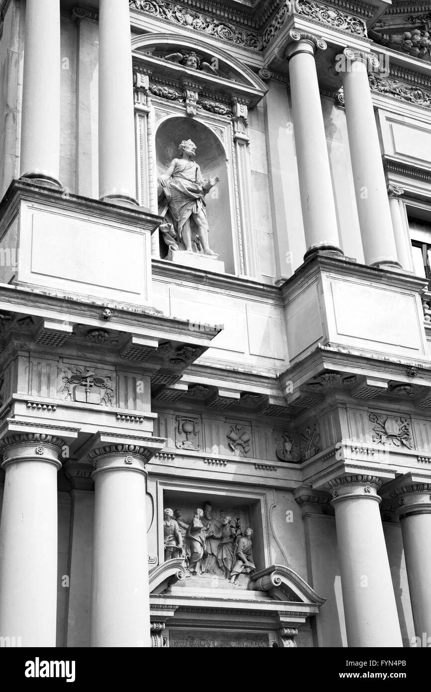 abstract old column in the country of europe italy and marble brick ...