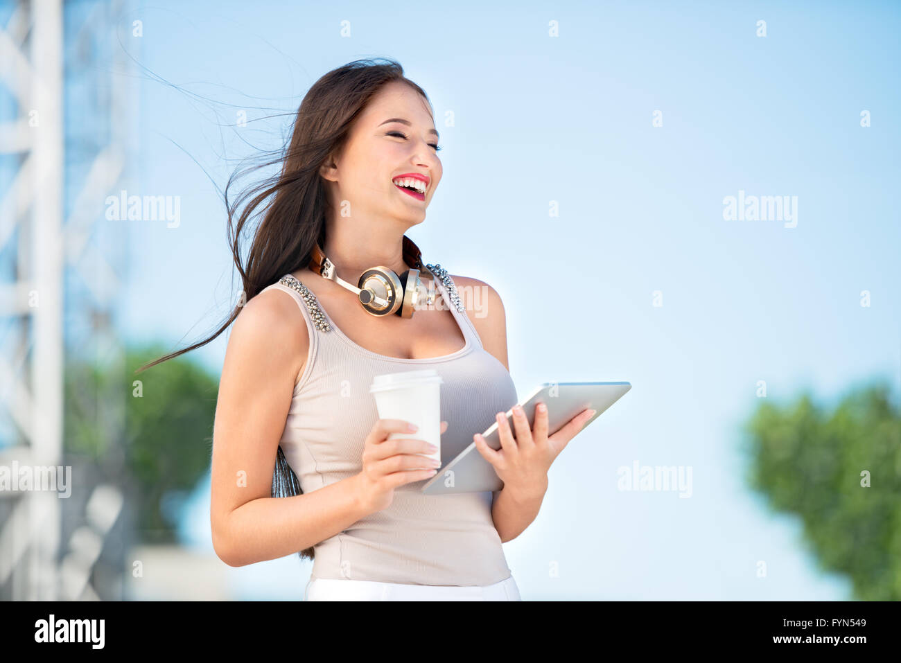 Lady radio hi-res stock photography and images - Alamy