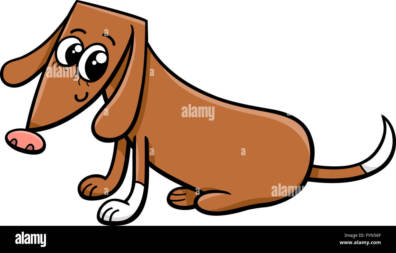 female dog cartoon illustration Stock Photo - Alamy