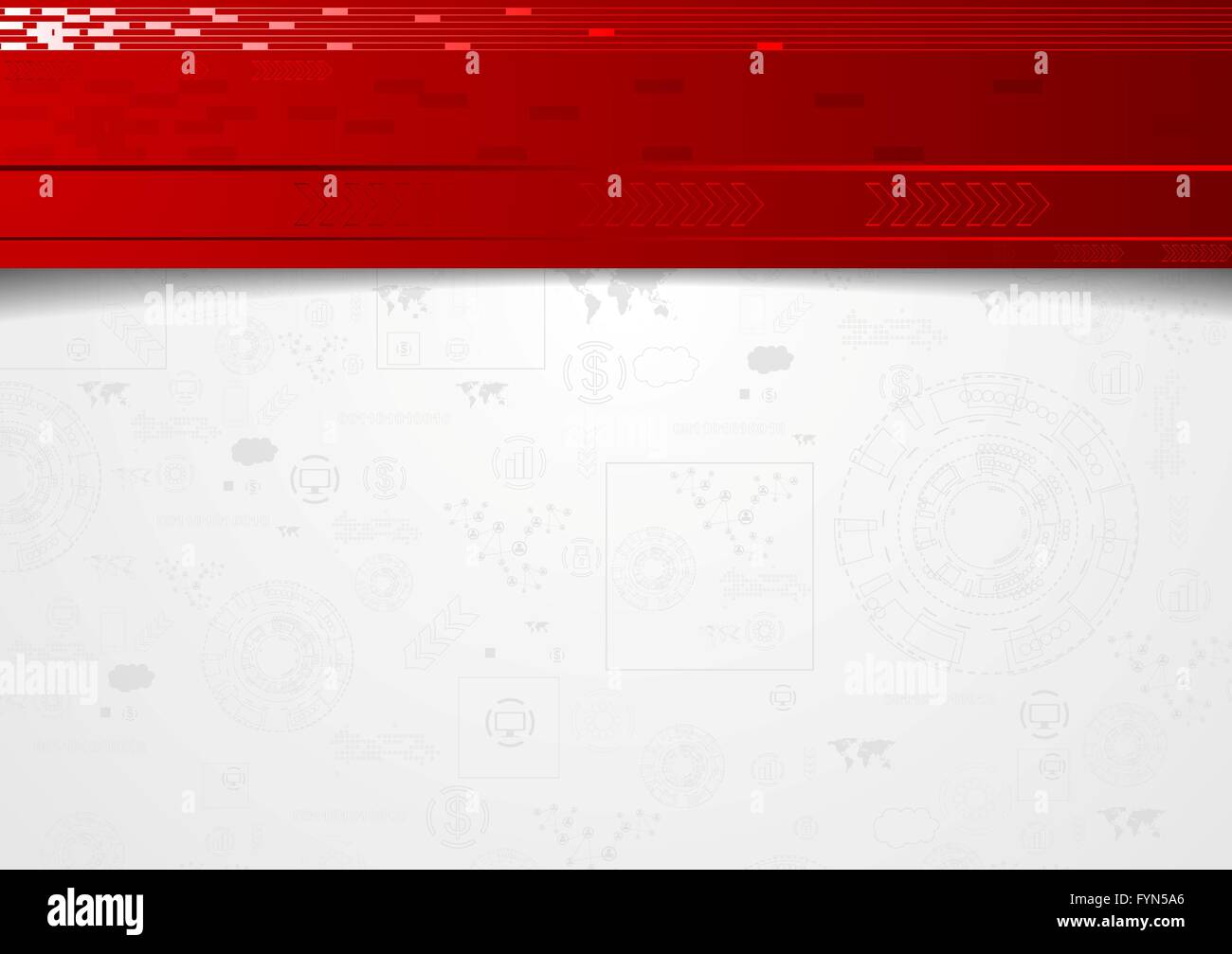 Tech corporate background with red header Stock Photo - Alamy