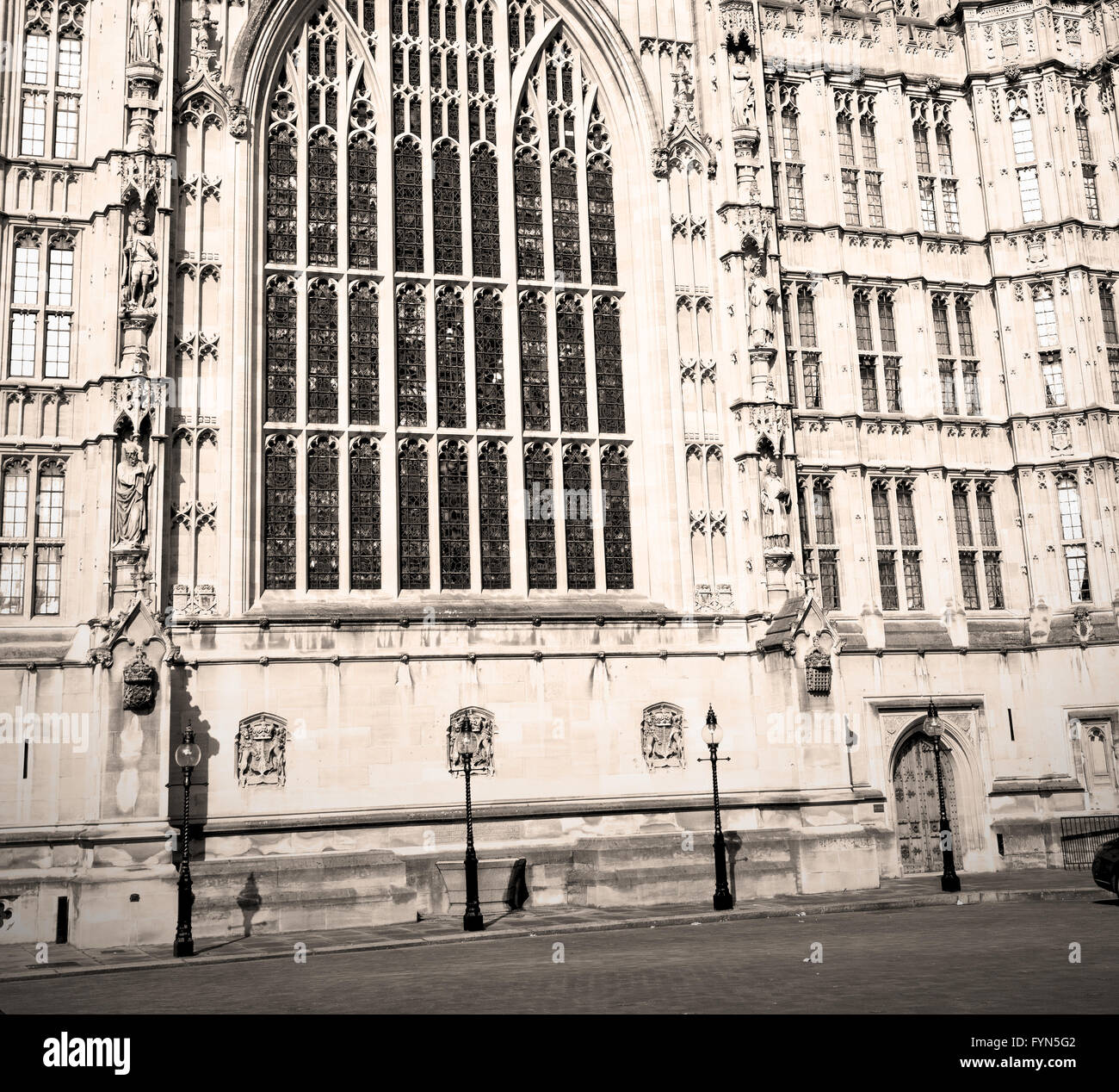 old in london historical parliament glass window structure and sky ...