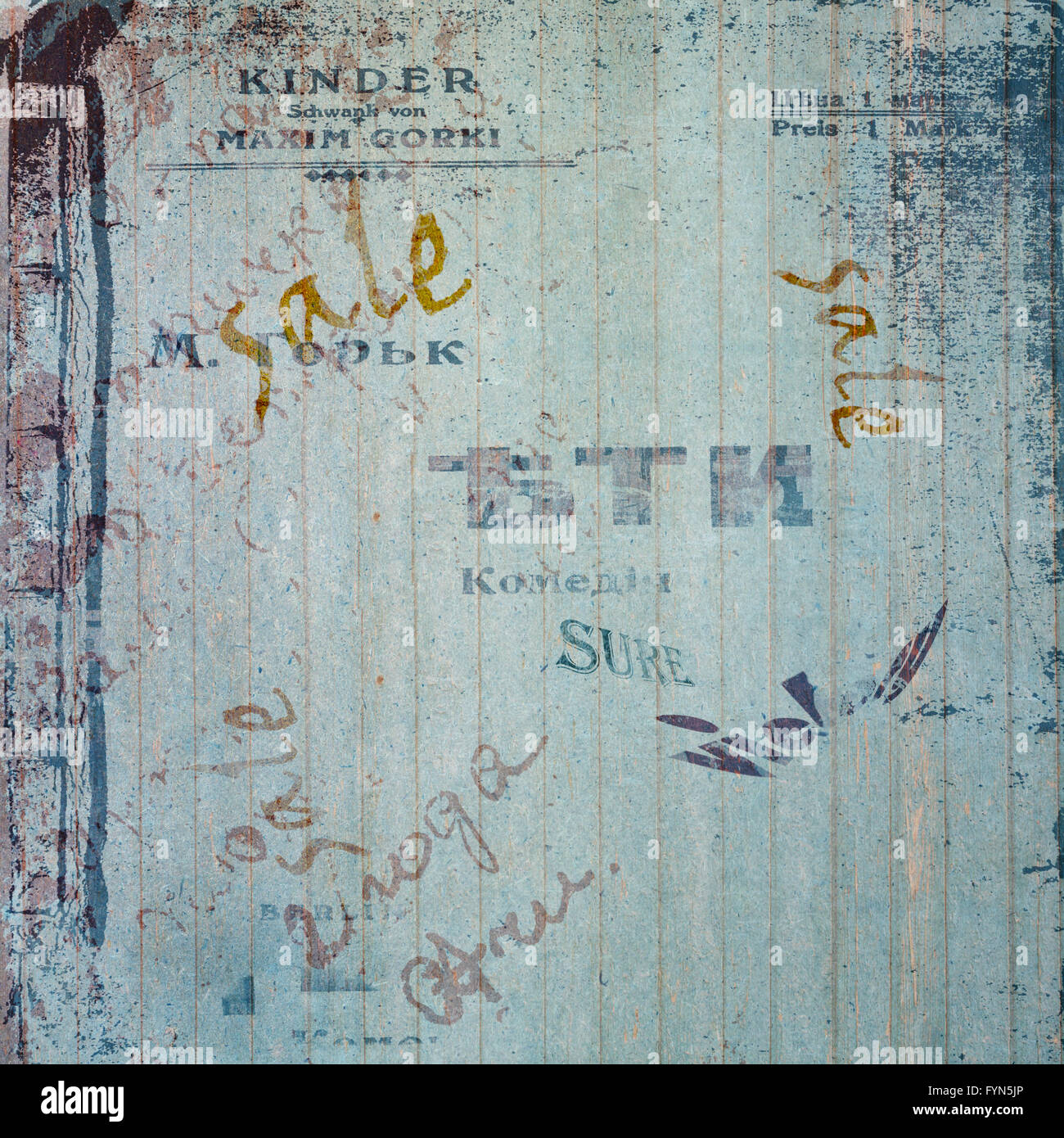 Grunge abstract background with old torn posters Stock Photo - Alamy