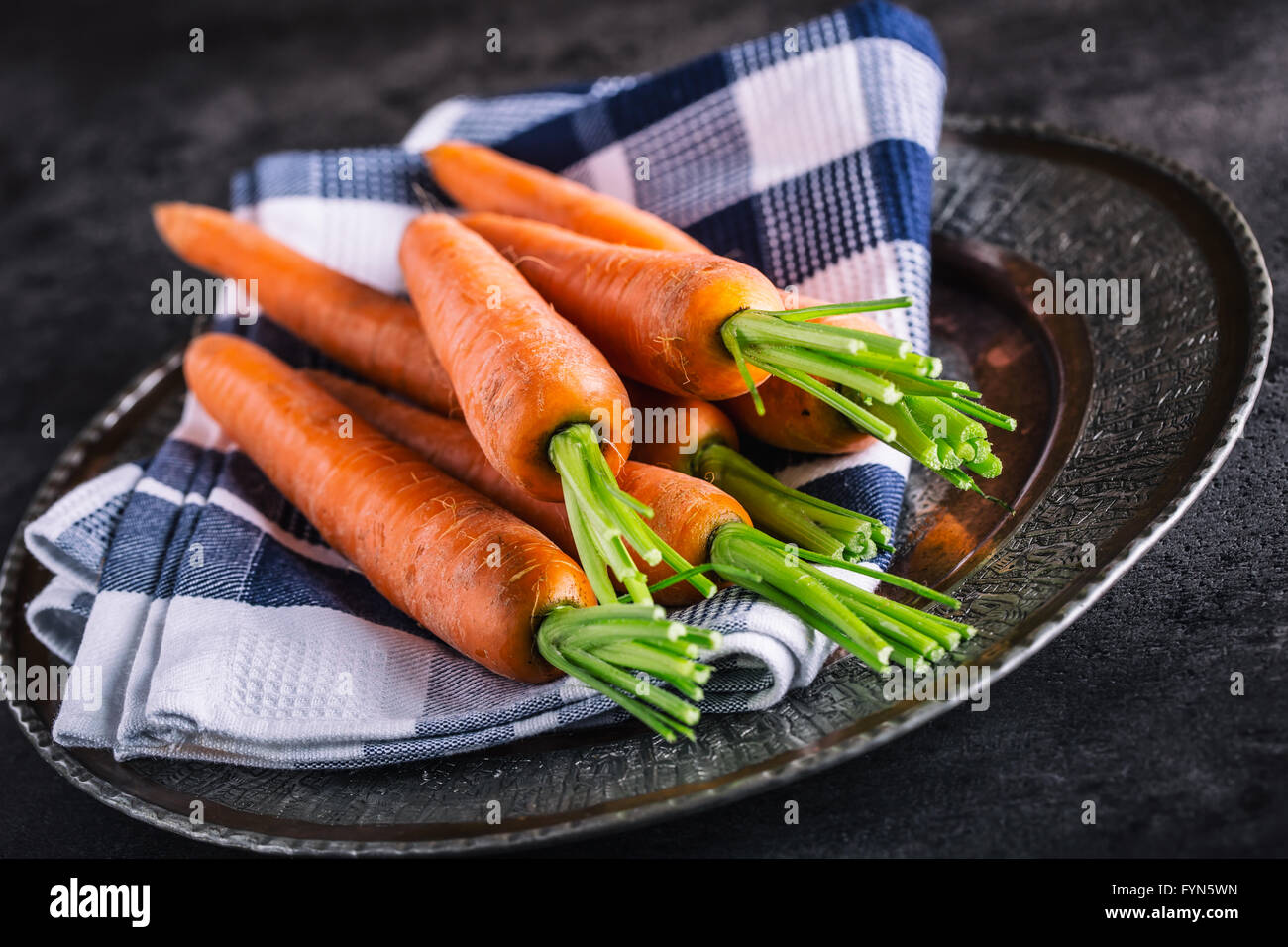 Carrot. Fresh Carrots bunch. Baby carrots. Raw fresh organic orange ...