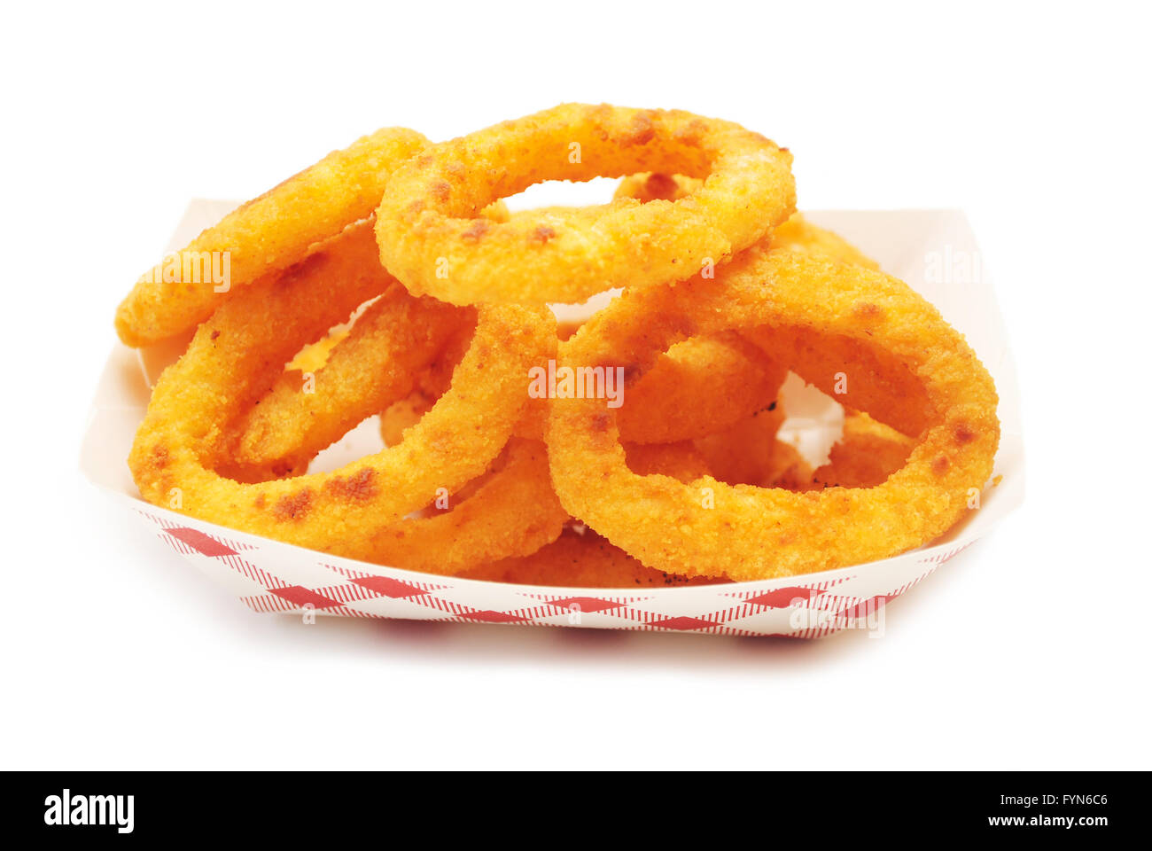 A Takeout Snack of Onion Rings Stock Photo - Alamy
