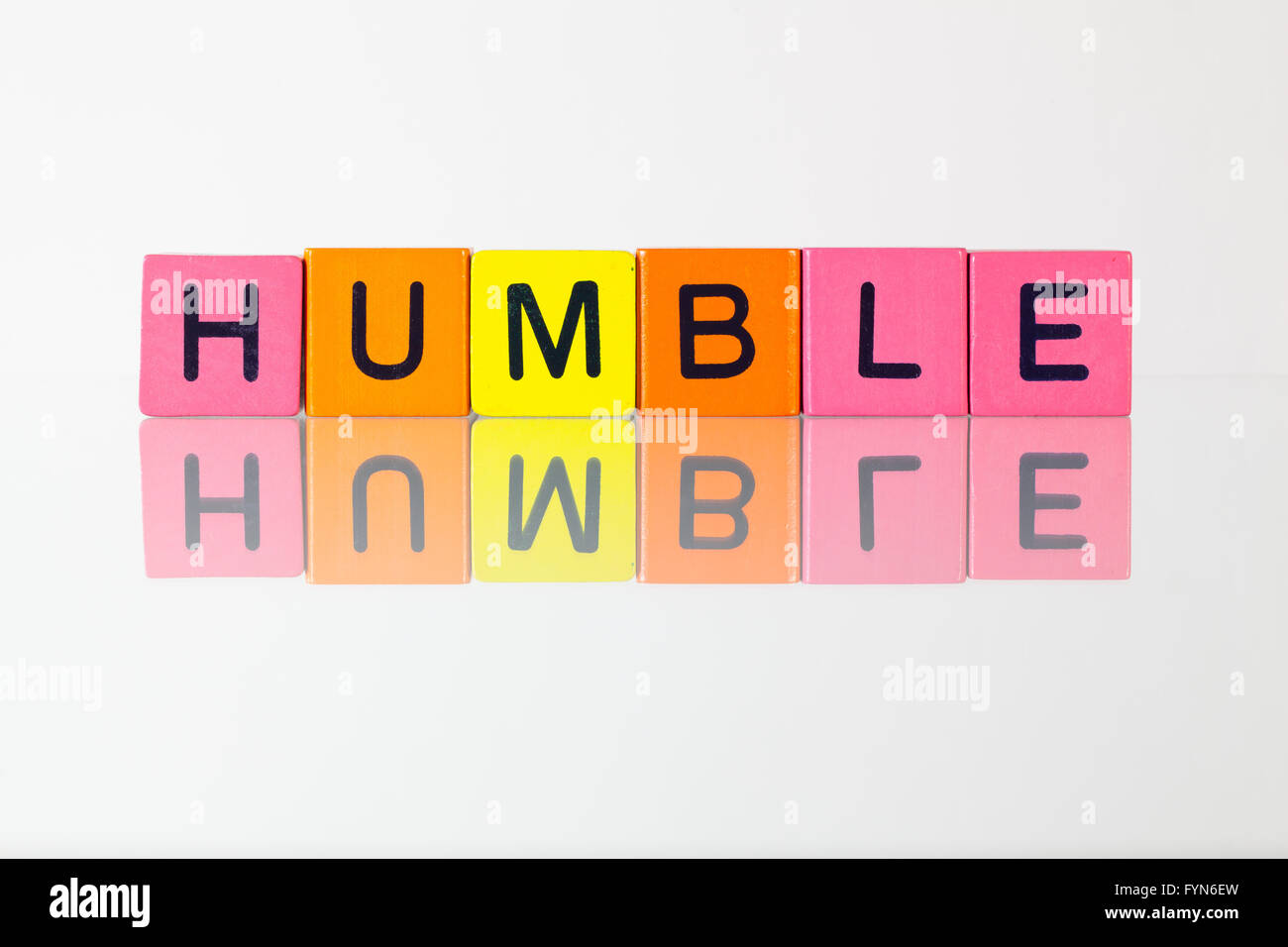 Humble - an inscription from children's wooden blocks Stock Photo - Alamy