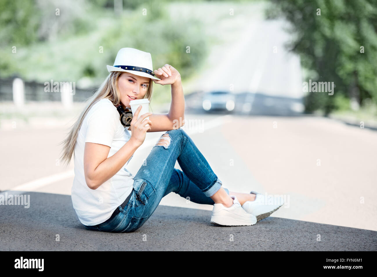 Rest on the road Stock Photo - Alamy