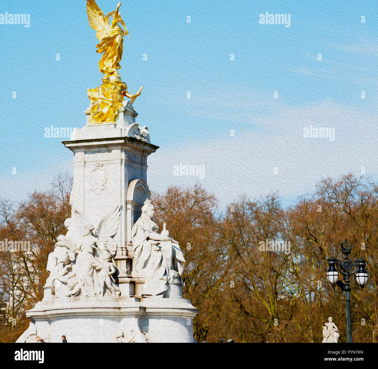 historic marble and statue in old city of london england Stock Photo ...