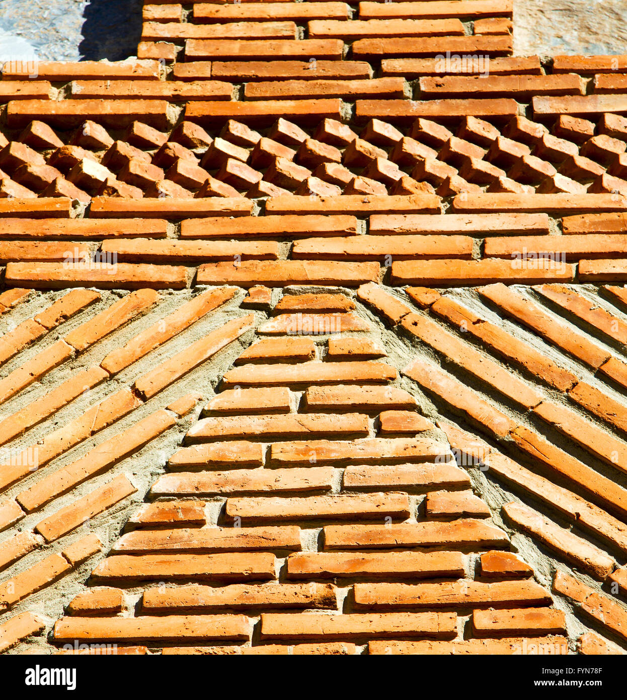 texture wall in africa morocco the old brick construction concrete ...