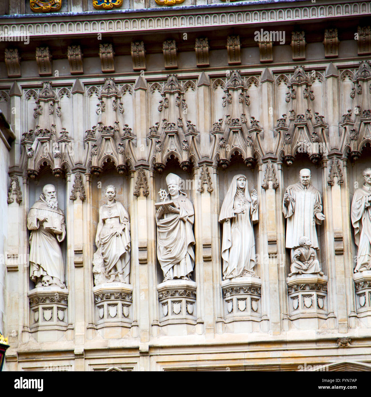 historic marble and statue in old city of london england Stock Photo ...