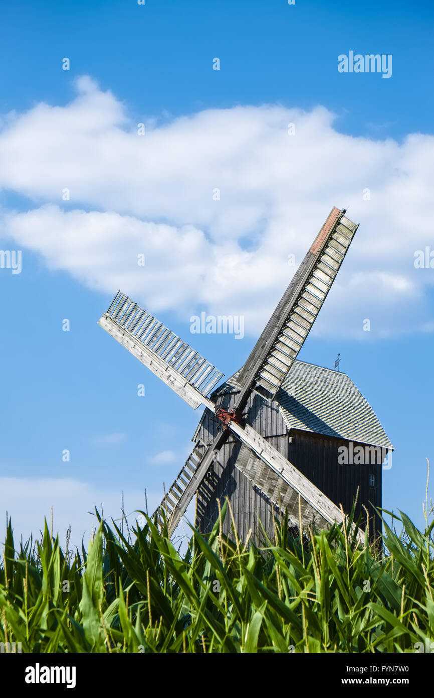 Post mill Beelitz, Brandenburg, Germany Stock Photo - Alamy