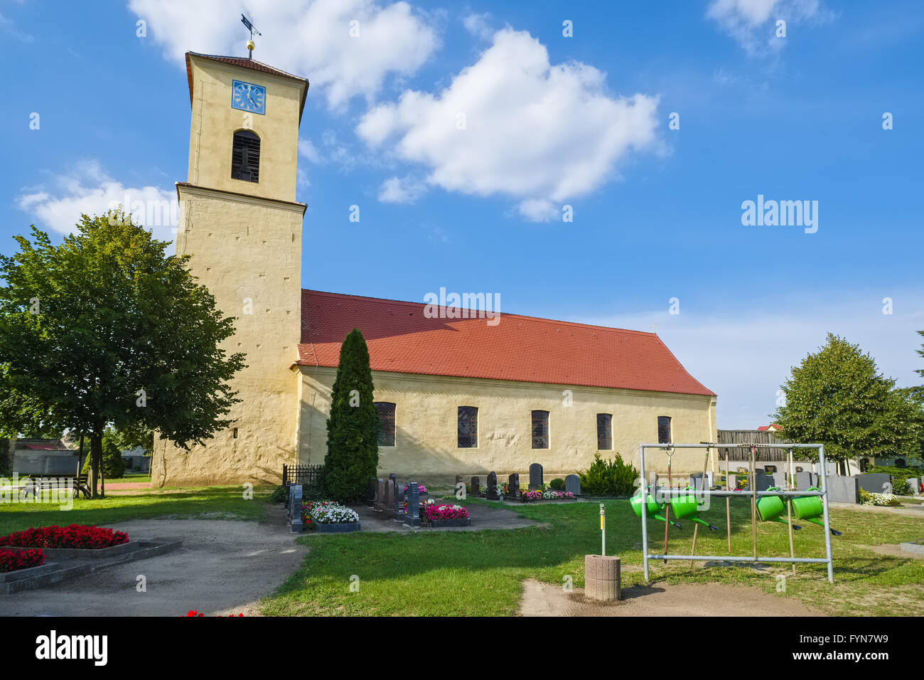 Village church Cammer, Brandenburg, Germany Stock Photo - Alamy